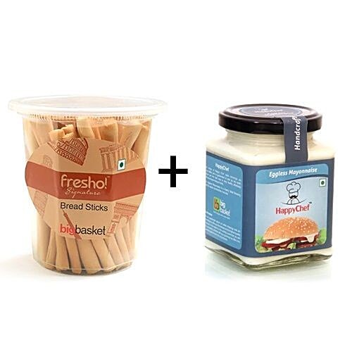 Buy bb Combo Fresho Signature Bread Sticks Plain 200Gm + HappyChef ...
