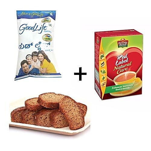 Buy bb Combo Fresho Signature Tea Cake 250Gm + Nandini Toned Milk 500Ml ...