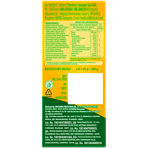 Buy Britannia Nutri Choice - 5 Grain Biscuits 2x200 gm (Multipack ...