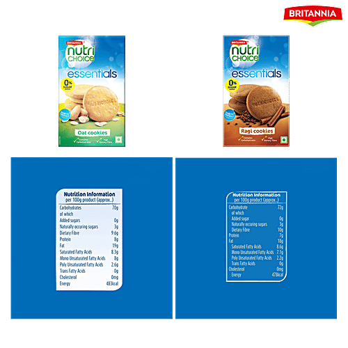 Buy Britannia Nutri Choice - Cookies (Oats) Biscuits 150G + Nutri ...