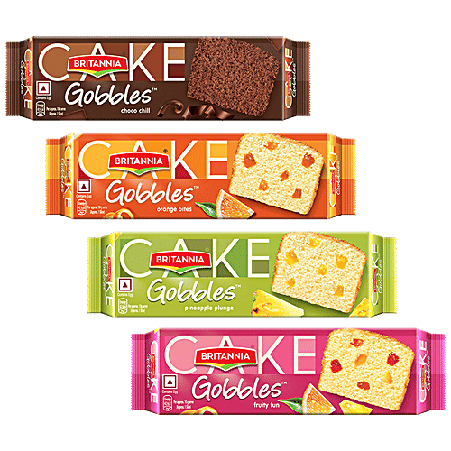Buy Britannia Cakes - Pineapple 55Gm + Fruity Fun 55Gm + Orange Bites ...