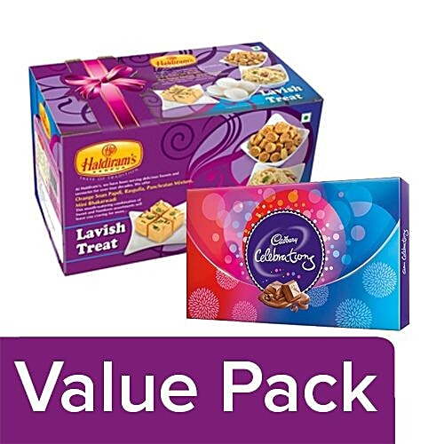 Buy bb Combo Haldirams Gift Box - Lavish Treat 1100G + Cadbury Assorted ...