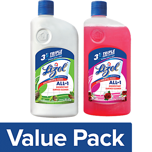 Buy Lizol Lizol Floor Cleaner - Floral 975 Ml + Lizol Floor Cleaner ...
