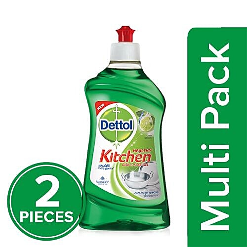 Buy Dettol Kitchen Dish & Slab Gel - Lime Splash 2x750 ml (Multipack ...