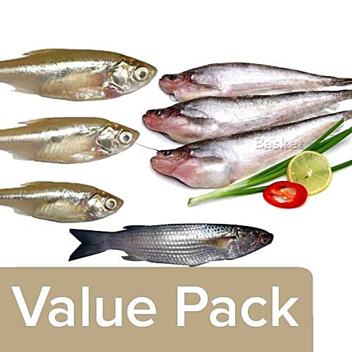 Buy Fresho Processed Whole Parshe 500G Papda Fish 500G Mourala Gang ...