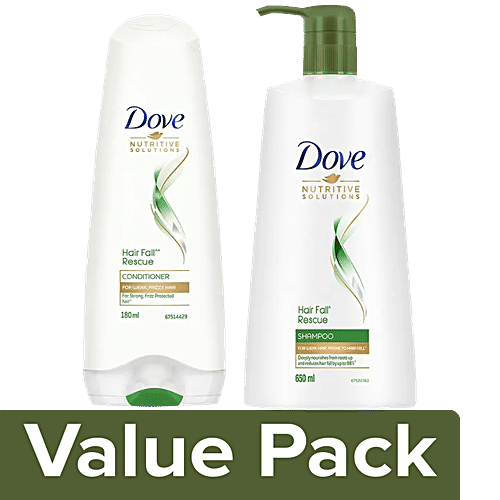 Buy Dove Hair Fall Rescue Shampoo 650 Ml + Conditioner - Hair Fall ...