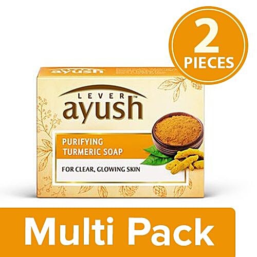 Buy Lever Ayush Purifying Turmeric Soap 2x100 gm (Multipack) Online at ...
