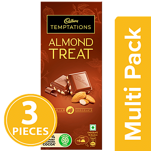 Buy Cadbury Temptations Almond Treat Chocolate Bar 3x72 gm (Multipack ...