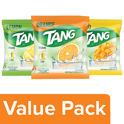 Buy Tang Instant Drink Mix - Orange 100 Gm + Lemon 100 Gm + Mango 100 ...