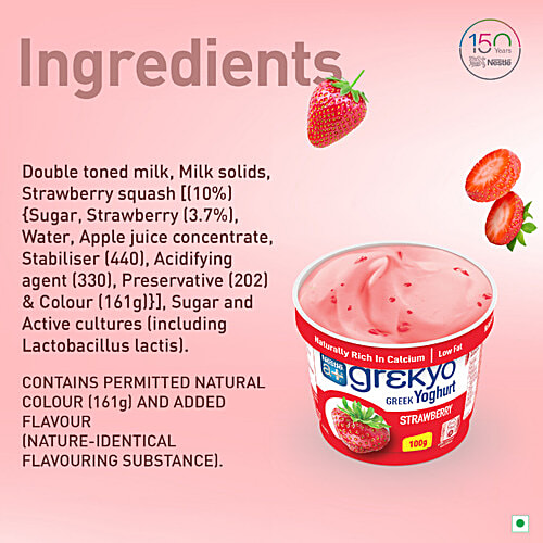 Buy Nestle A+ Greek Yoghurt - Strawberry 4x100 gm (Multipack) Online at Best Price. of Rs 200 ...