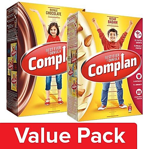 Buy Complan Royale Chocolate 500 g + Nutrition Drink - Kesar Badam 200 ...