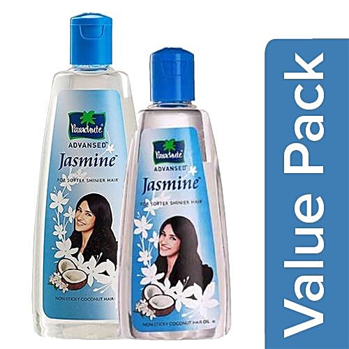 Buy Parachute Hail Oil - Jasmine 300 Ml + Hail Oil - Jasmine 90 Ml ...