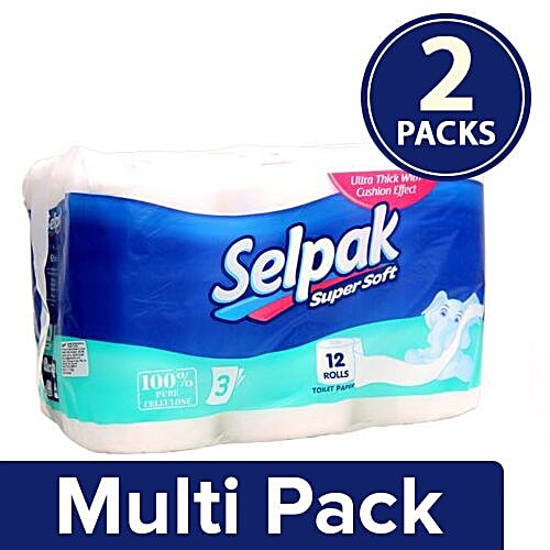 Buy Selpak Toilet Tissue Paper Roll 3ply Online at Best Price of Rs ...