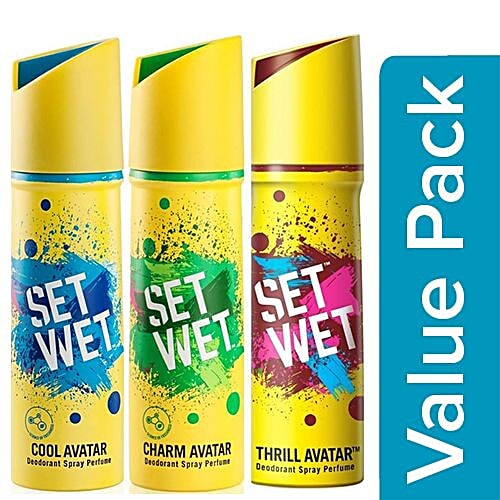 Buy Set Wet Deodorant Spray Perfume Cool 150Ml Charm Avatar 150Ml ...