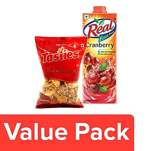 Buy bb Combo Real Juice - Fruit Power, Cranberry 1 L + Tasties All In ...