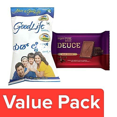 Buy bb Combo Pure Magic Biscuit Milk Chocolate, Deuce 60G + Nandini ...