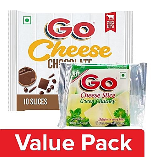 Buy Go Cheese Chocolate - Slice 200G + Cheese Slice - Green Chutney ...