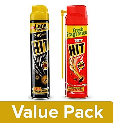 Buy HIT Spray Flying Insect Killer Lime 625ml + Spray Crawling Insect ...