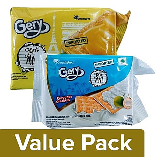 Buy Gery Gone Mad Crackers - Cheese & Sugar + Coconut, Family Pack (10 ...