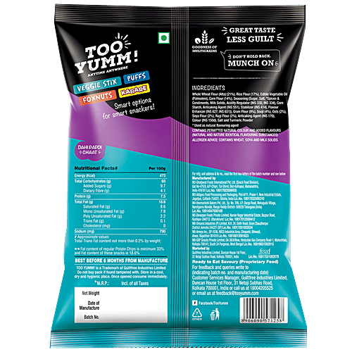 Buy Too Yumm! Multigrain Chips - Dahi Papdi Chaat Online at Best Price ...