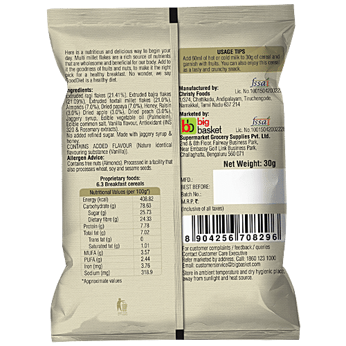 Buy GoodDiet Multi Millet Flakes - With Fruits & Nuts Online at Best ...