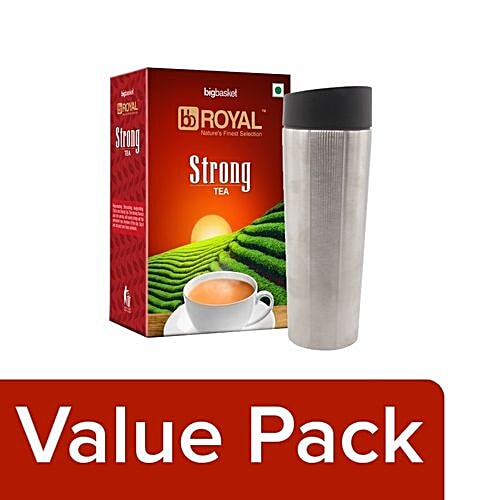 Buy bb Combo bb Royal Tea - Strong 500 gm + DP Flask - Stainless Steel ...
