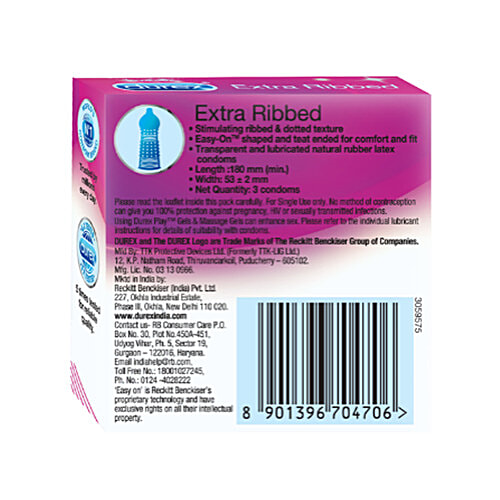 Buy Durex Condoms - Extra Ribbed Online at Best Price of Rs 820 - bigbasket