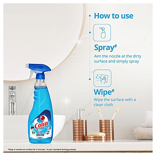 Buy Colin Glass & Surface Cleaner Liquid Spray, Regular Online at Best ...
