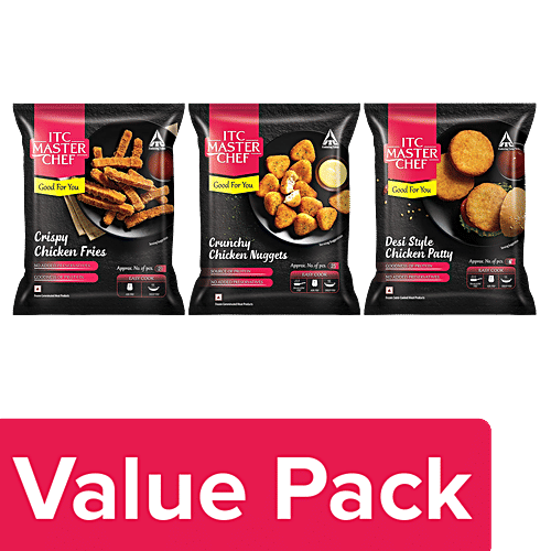 Buy ITC Master Chef Chicken-Crispy Fries 280gm+ Crunchy Nuggets 450gm ...