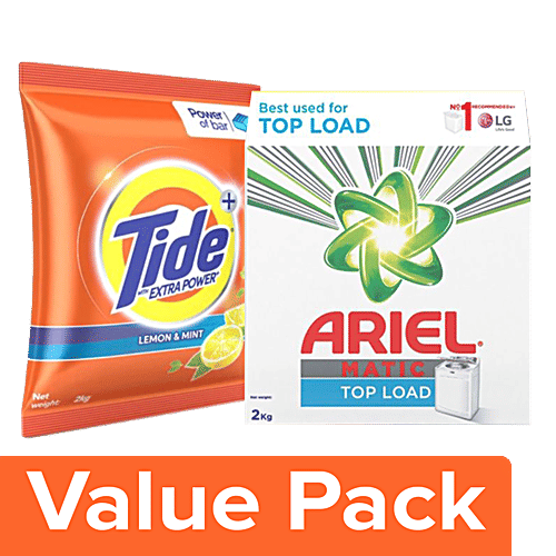 Buy bb Combo Tide Plus Washing Powder Lemon Mint 2kg + Ariel Washing ...