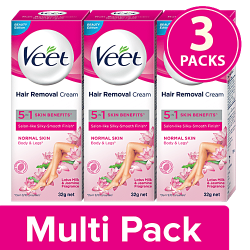 Buy Veet Hair Removal Cream For Normal Skin - Pack of 3 Online at Best ...