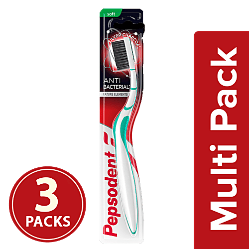 Buy Pepsodent Silver Charcoal Anti Bacterial Tooth Brush - Soft Online ...