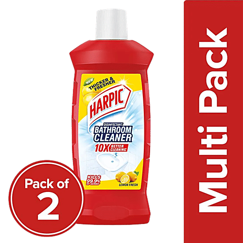 Buy Harpic Disinfectant Bathroom Cleaner Liquid - Lemon Online at Best ...