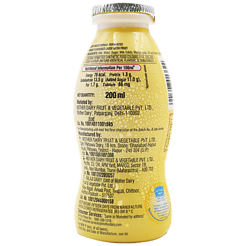 Buy Mother Dairy Lassi - Mango Online at Best Price of Rs 80 - bigbasket
