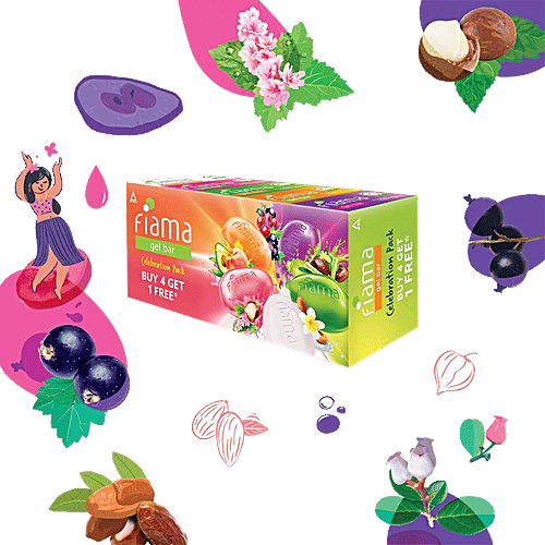 Buy Fiama Bathing Bar - Multi Variant (Buy 4 & Get 1 Free, 125 g each ...