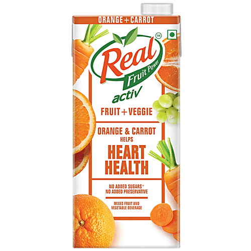 Buy Real Activ Real Activ Fruit + Veggie Orange & Carrot Beverage, With ...