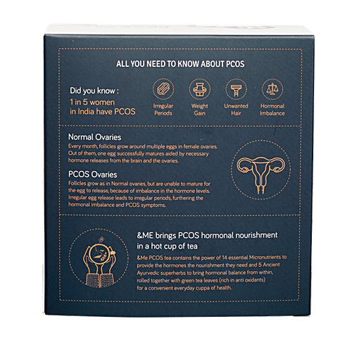 Buy &Me PCOS Green Tea - Lavender & Chamomile (15 Bags x 2.5 g each ...