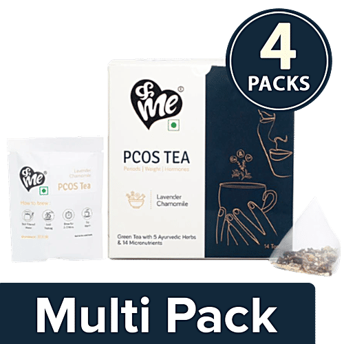 Buy &Me PCOS Green Tea - Lavender & Chamomile (15 Bags x 2.5 g each ...