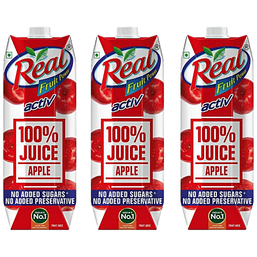 Buy Real Activ 100 % Apple Juice - With No Added Sugar and Preservative ...