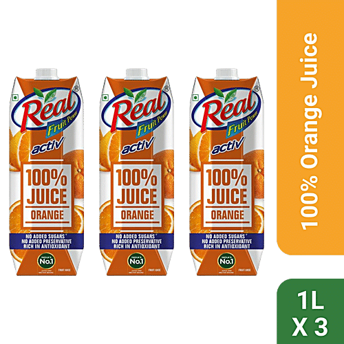 Buy Real Activ 100 % Orange Juice - With No Added Sugar and ...