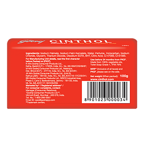 Buy Cinthol Original Bath Soap - 99.9% Germ Protection Online at Best ...