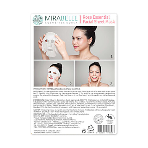 Buy Mirabelle Korea - Rose, Essential Facial Sheet Mask Online at Best ...