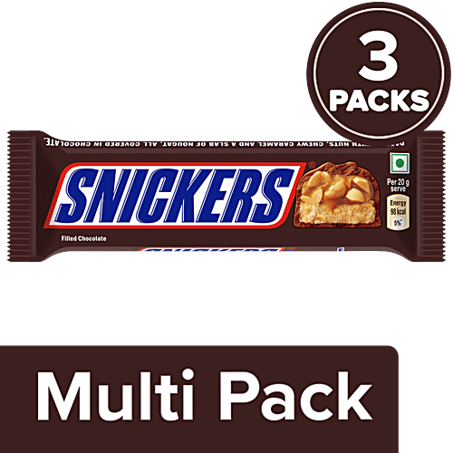 Buy Snickers Peanut Filled Chocolate Bar Online at Best Price of Rs 135 ...