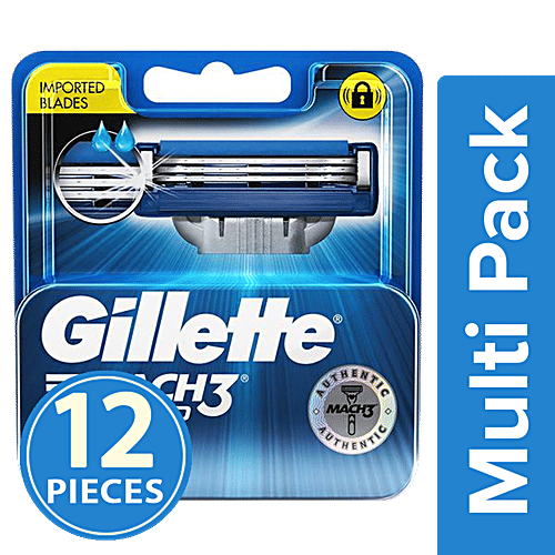 Buy Gillette Mach3 Turbo - Manual Shaving Razor Blades Cartridge Online ...