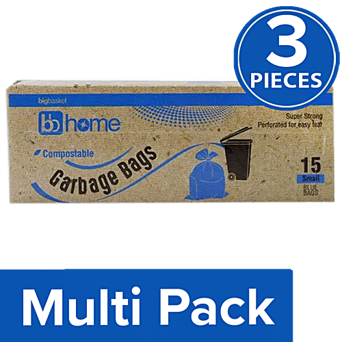 Buy BB Home Garbage Bag-Small, Blue, 43x48 cm, Compostable Online at ...