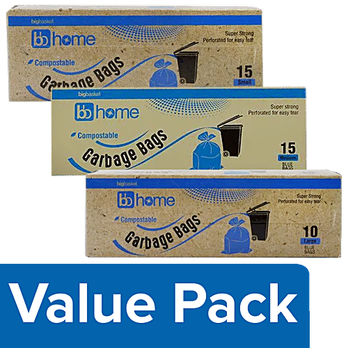 Buy bb home Garbage Bags - Compostable, Small 15pcs, Medium 15pcs ...