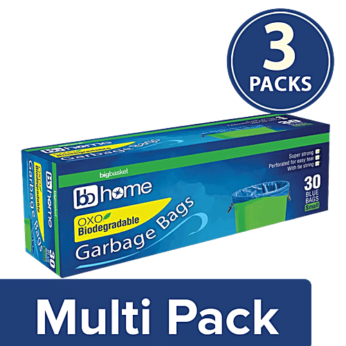 Buy bb home Garbage Bags - Oxo Biodegradable, Small, Blue, 43x48 cm ...