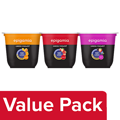 Buy Epigamia Greek Yogurt Mixed Berry + Strawberry (120 g each ...