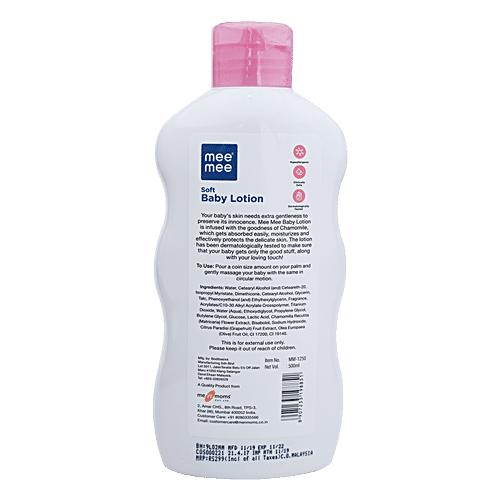 Buy Mee Mee Soft Baby Lotion 500 ml + Nourishing Baby Wellness Soap 100 ...