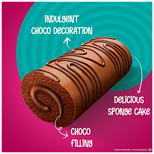 Buy Sunfeast Caker Swiss Roll Cake - Chocolate Online at Best Price of ...